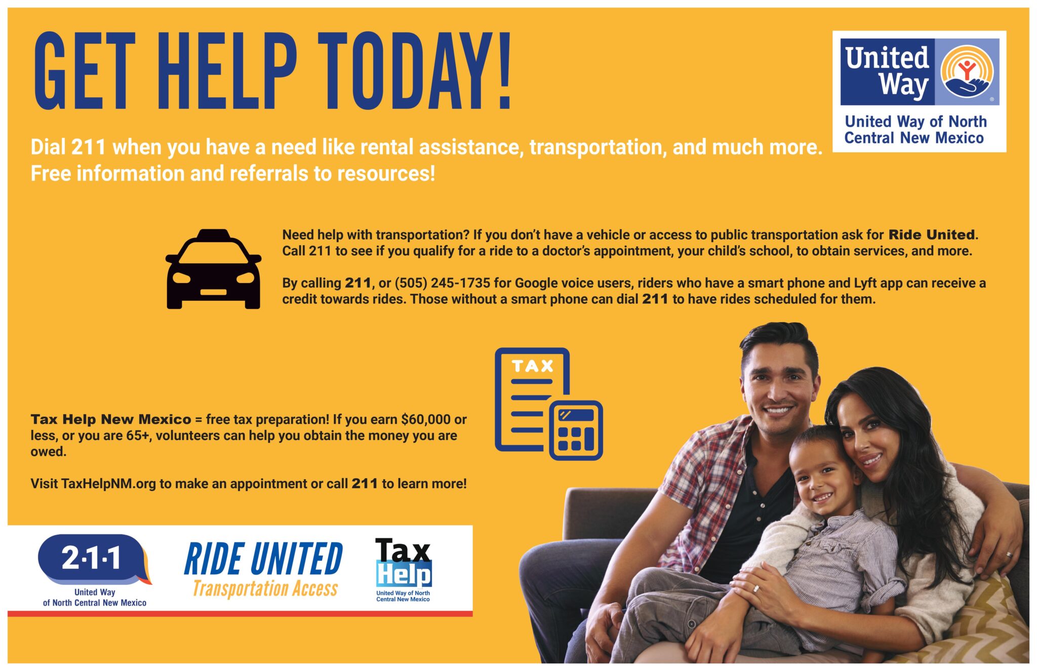 211 Free Helpline | United Way of North Central New Mexico